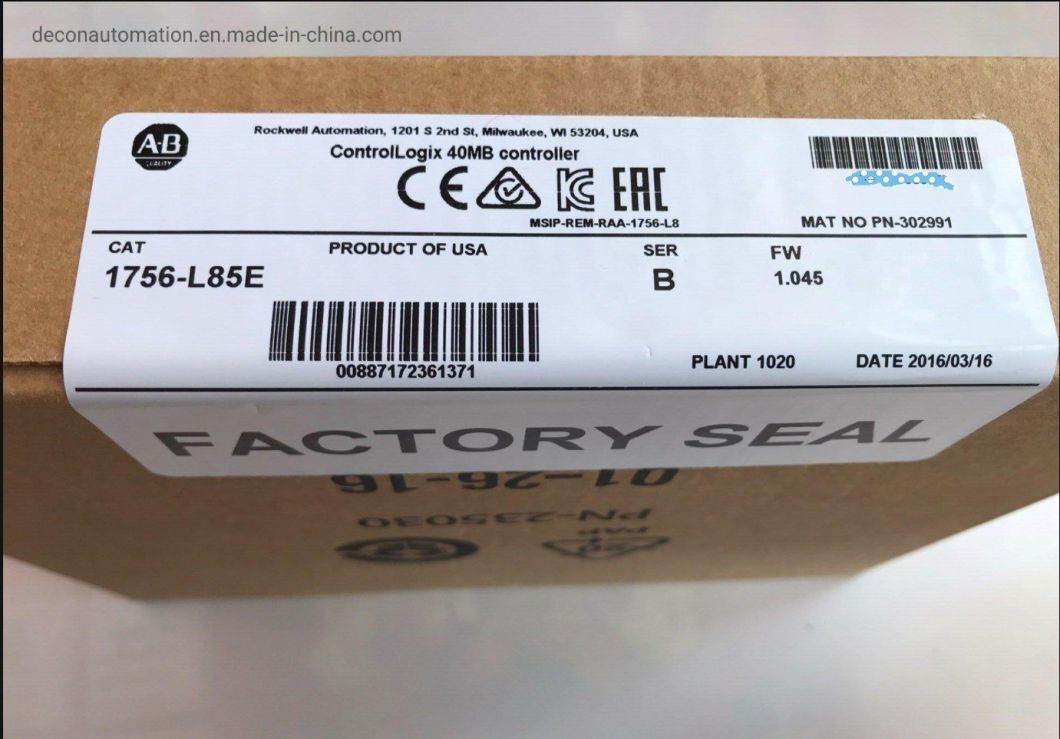 2020 Rockwell Automation 1756-L85e Logic Controller with 1 USB Port